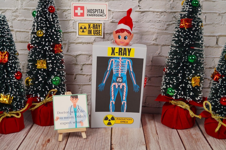 Elf X-ray, X-ray, Pregnant Elf, Baby Elf, Christmas Elf Baby, Elf Props ...