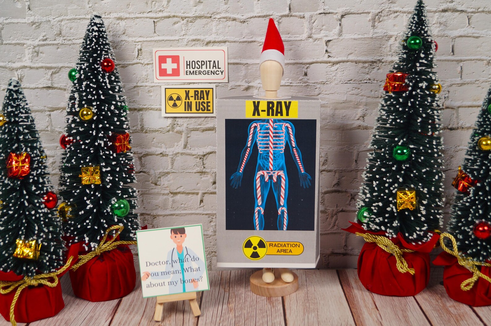 Funny Elf X-ray Print: Candy Cane Bones (digital Download) - Etsy