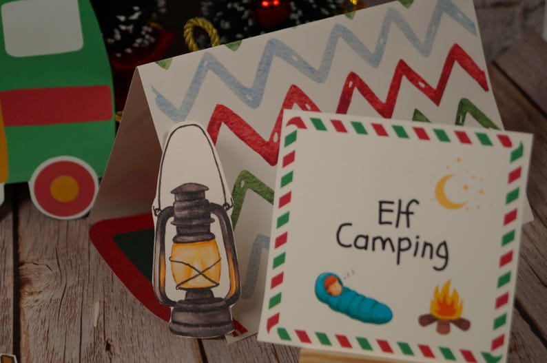 Elf Camping Scene Template: Christmas Elf Prop Accessories (digital ...