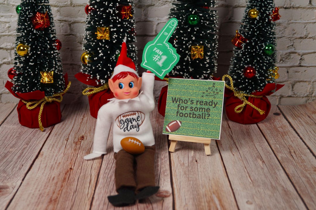 Elf Sports Fan Set: Mini Football & Basketball, Foam Finger - Etsy
