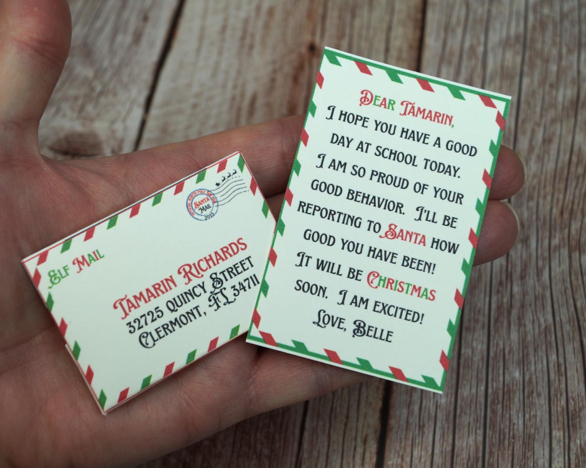 Miniature Editable Elf Letter & Envelope: Christmas Elf Prop (PDF ...
