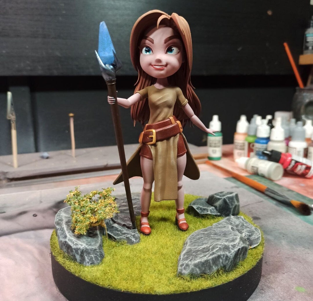 3D Figure. Custom Chibi. Sculpture. Chibi Figurine. Gamer Gift. Chibi ...