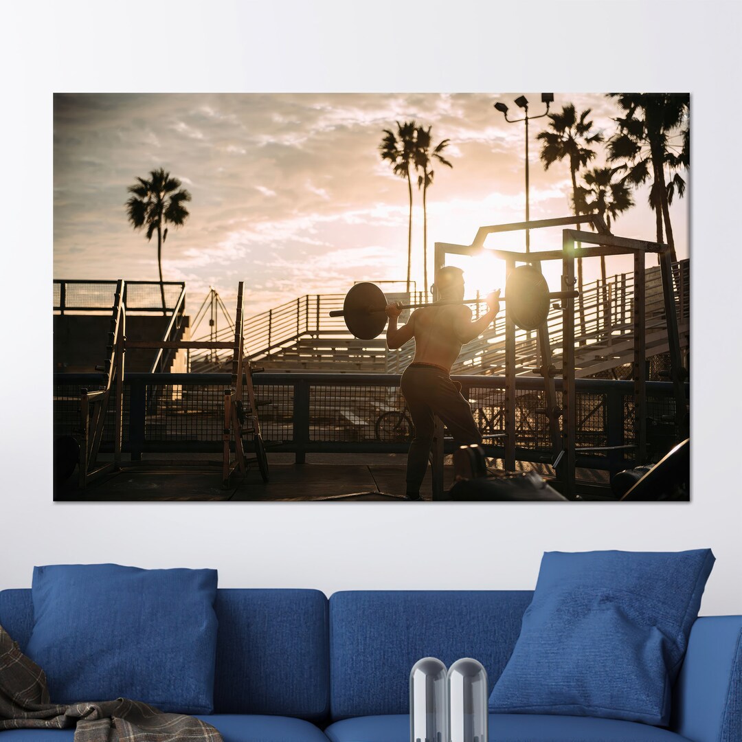 Street Gym Canvas Art: Fitness Workout Poster, Framed Wall Decor - Etsy