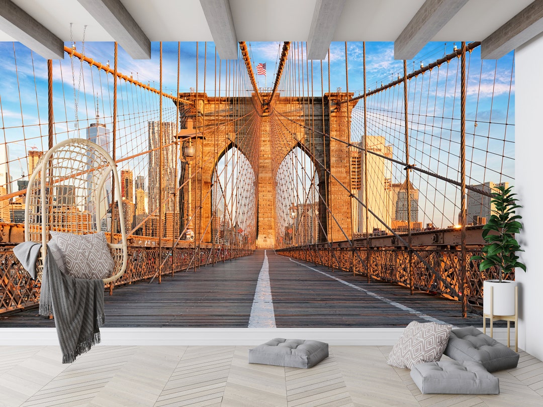 New York Paper Art, Landscape Wall Mural, 3D Printing Art, Brooklyn ...