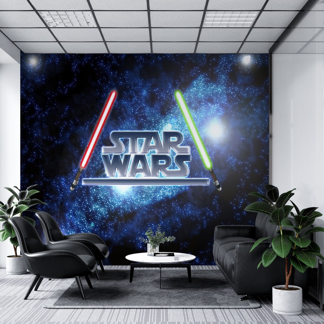 Star Wars Wallpaper Mural: 3D Papercraft Galaxy Wall Art - Etsy