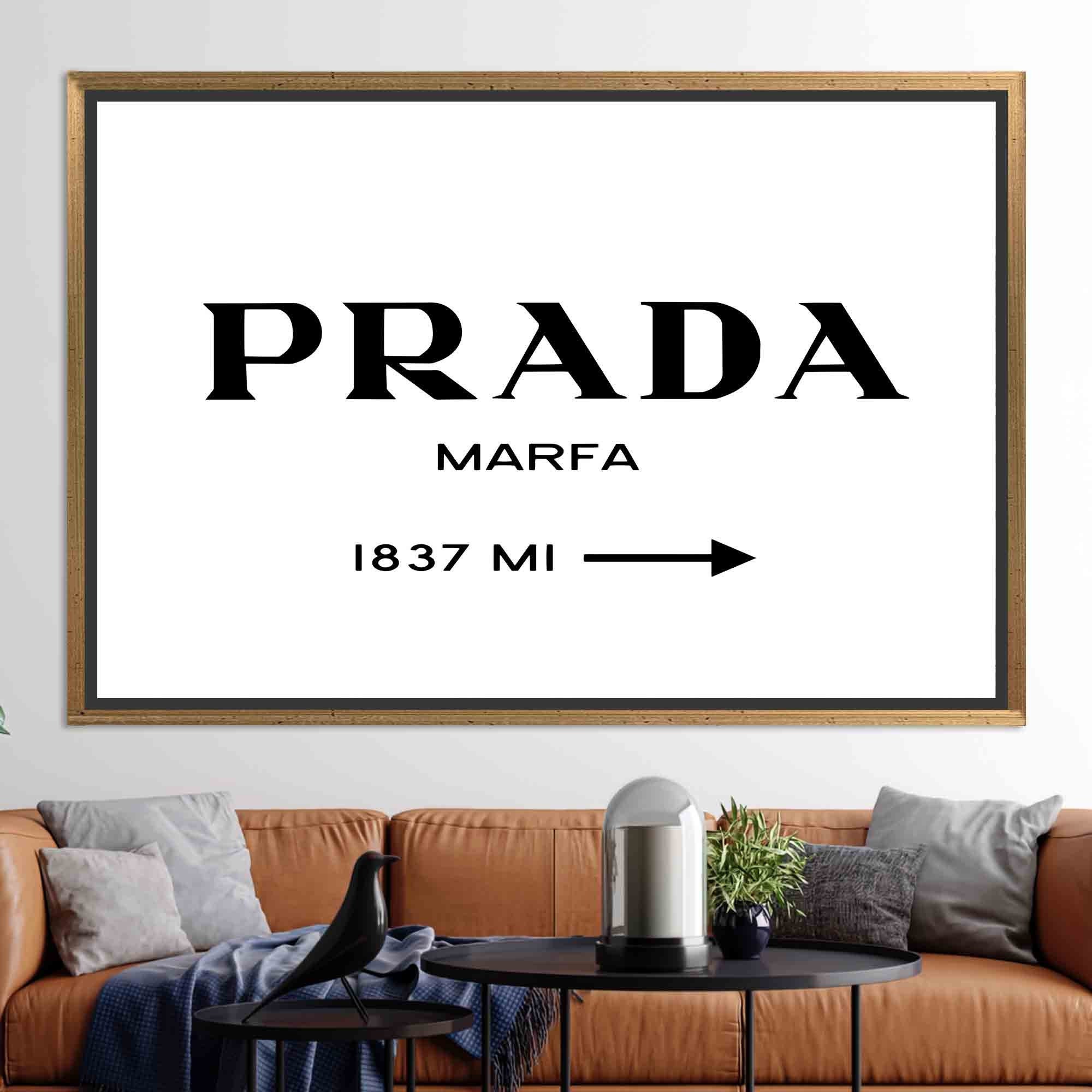 Prada Logo Canvas Gift, Prada Logo Wall Hanging, Modern Art, Prada ...
