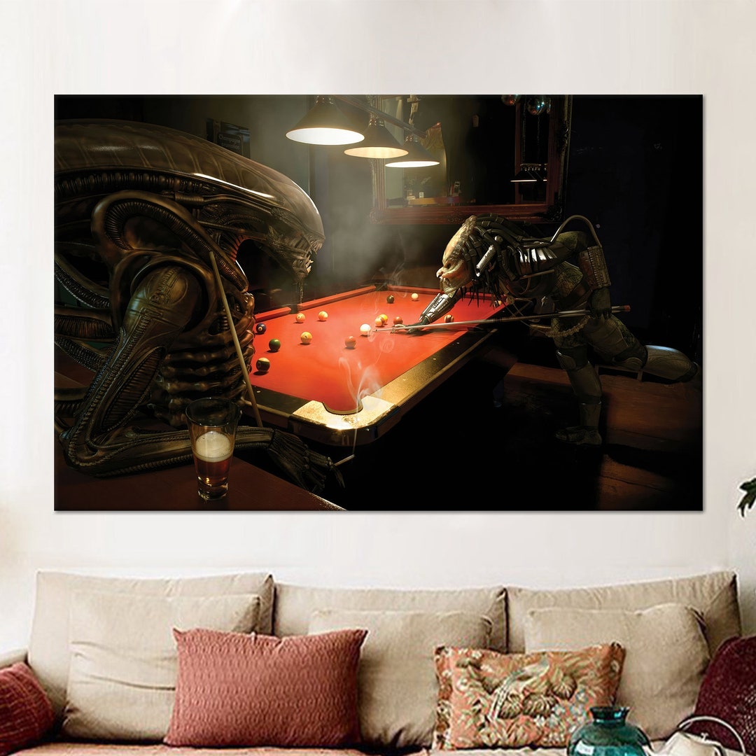 Alien Vs Predator Pool Art: Modern Tempered Glass or Canvas Print - Etsy