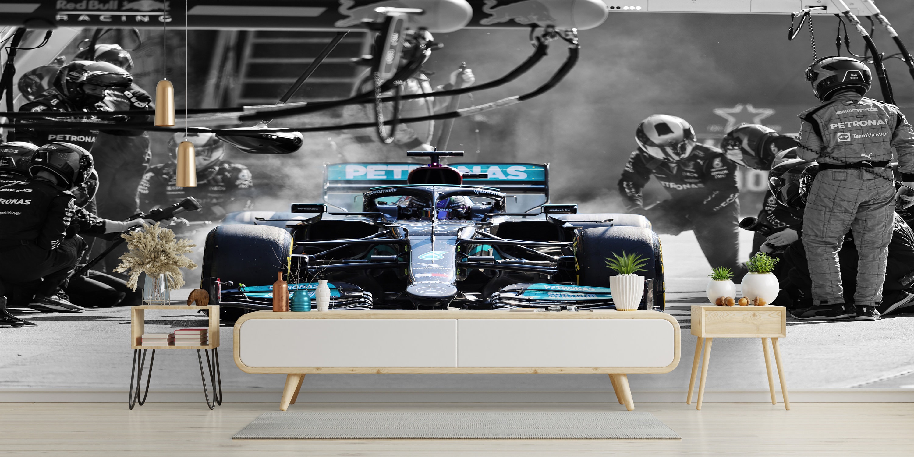F1 Wall Paper, Lewis Hamilton Art, Pits Wall Paper, Man Cave Paper Art ...