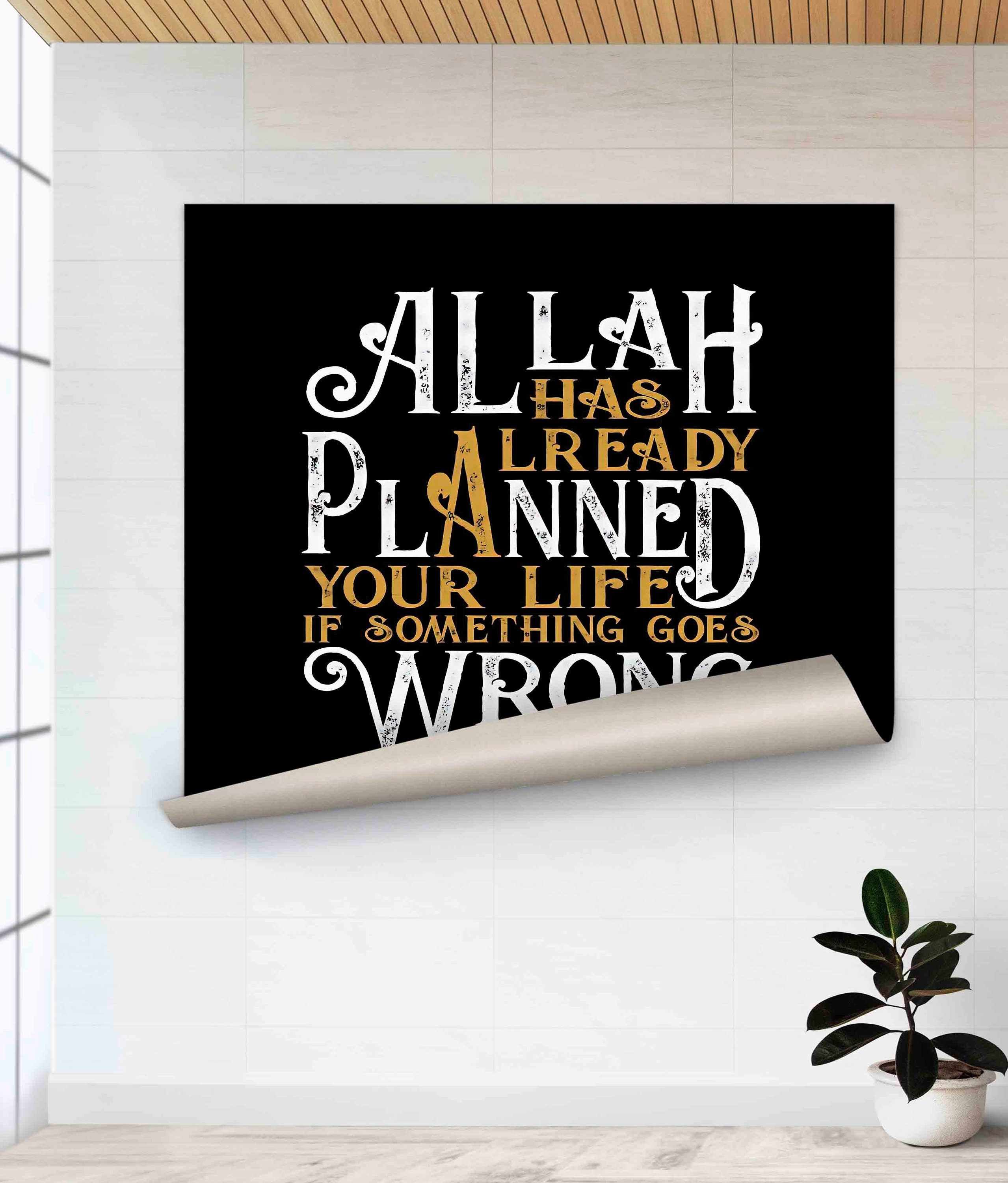 Muslim Housewarming Wall Art Decor, Allah Has Already Planned Your Life ...