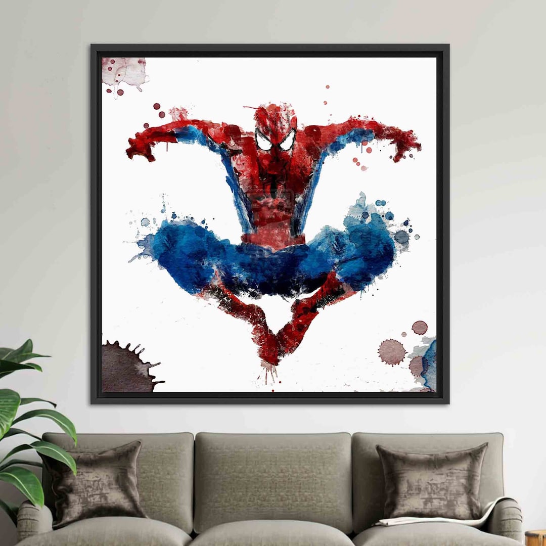 Spider Man Glass Wall Art, Wall Art, Children Art Glass, Spider Man ...