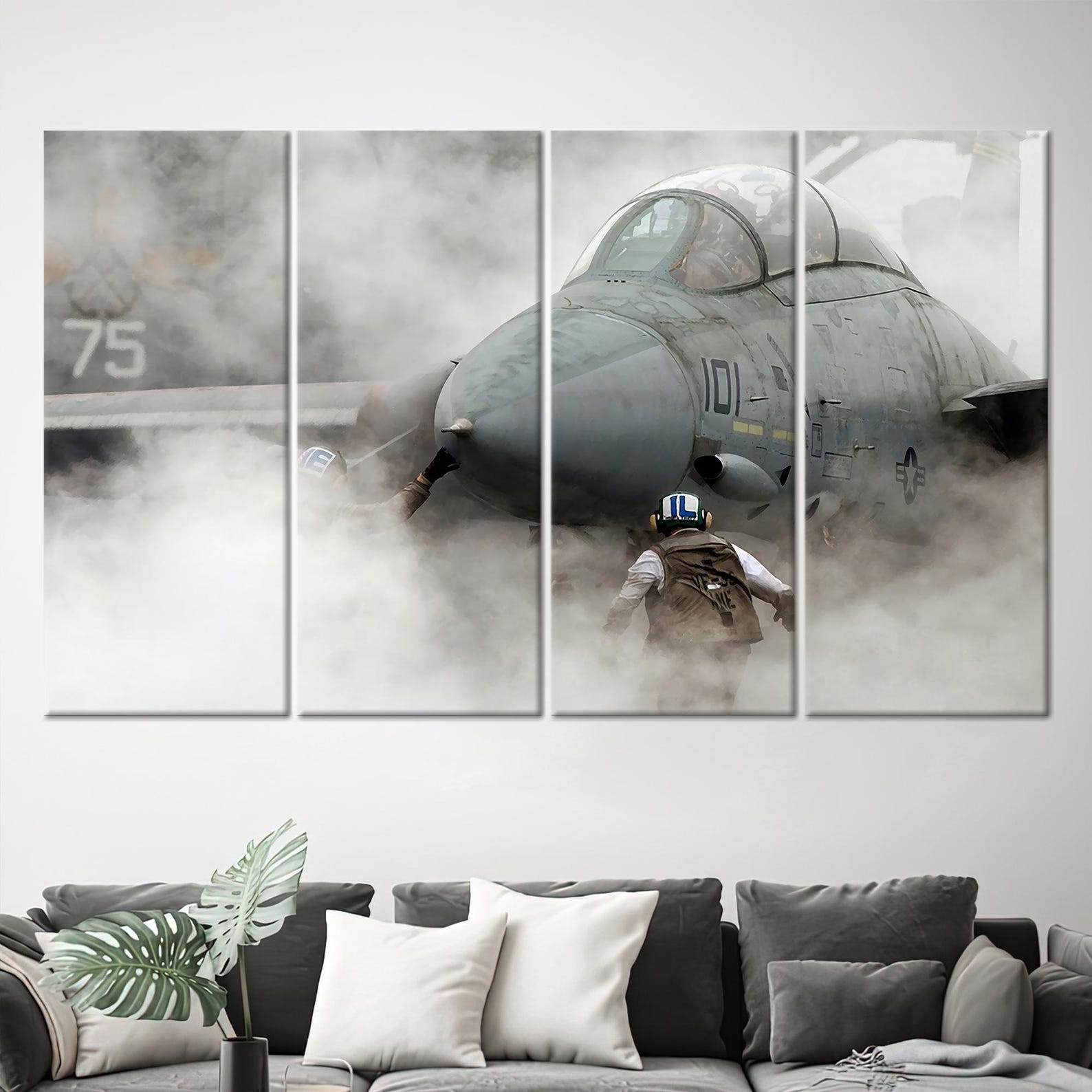 Fighter Jet Canvas Print: Modern War Plane Wall Art - Etsy