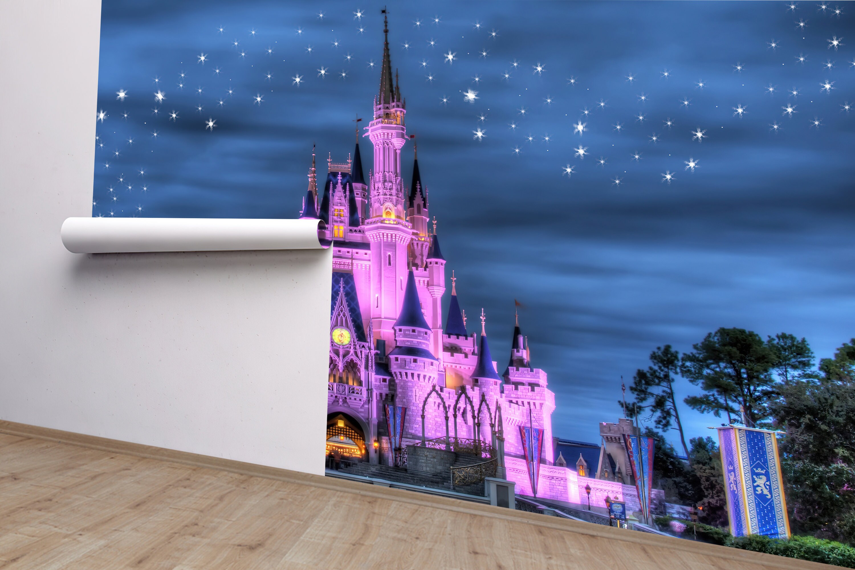 Cinderella Castle Wallpaper Mural - Peel and Stick Accent Wall - Etsy