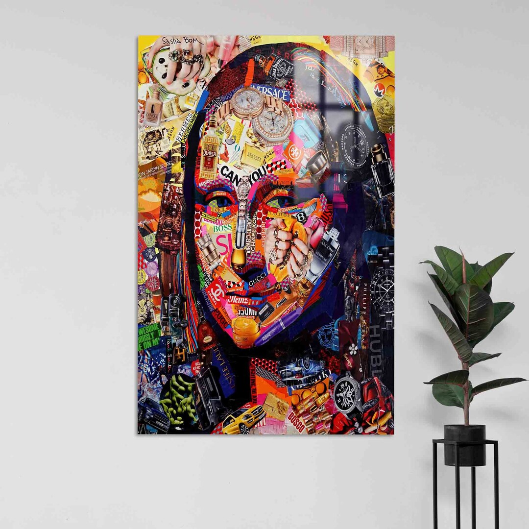Mona Lisa Graffiti Painting Wall Hanging, Abstract Mona Lisa Art ...