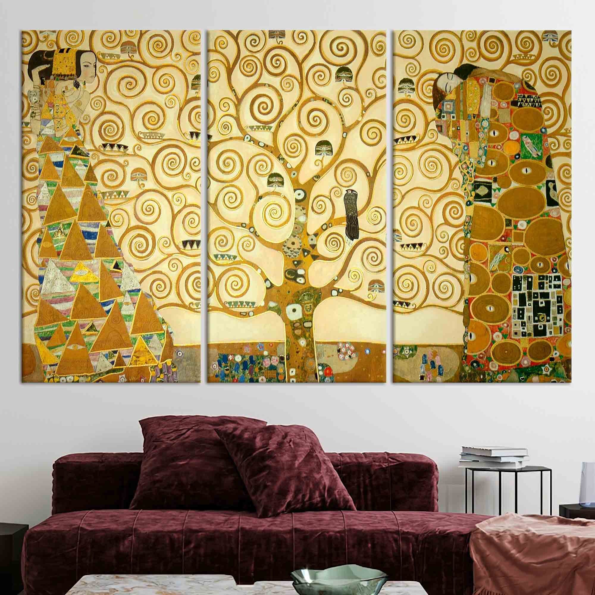 Klimt Tree of Life Canvas Wall Art: 3D Reproduction - Etsy