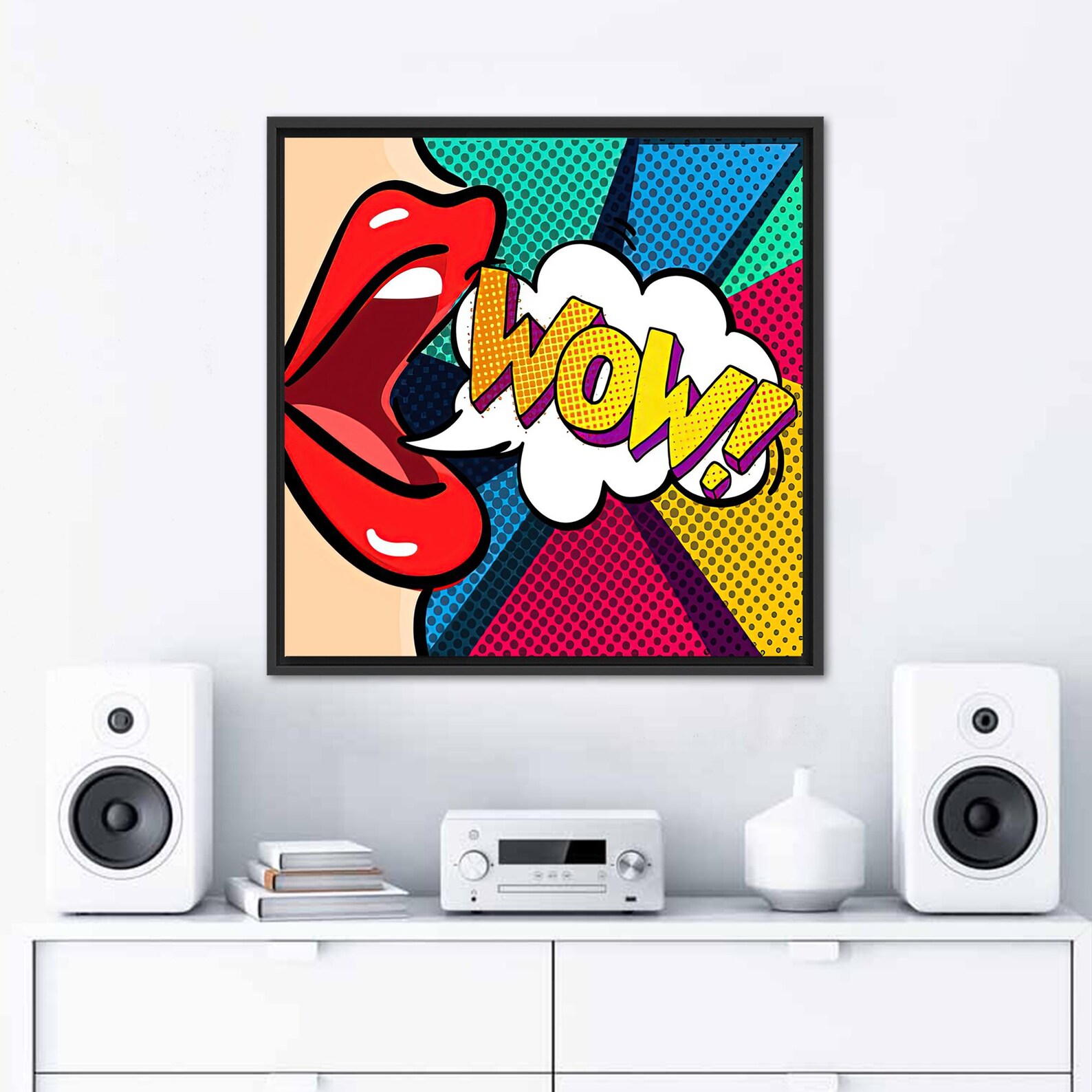 WOW Woman Graffiti Glass Art: Comic Pop Art Wall Decor - Etsy