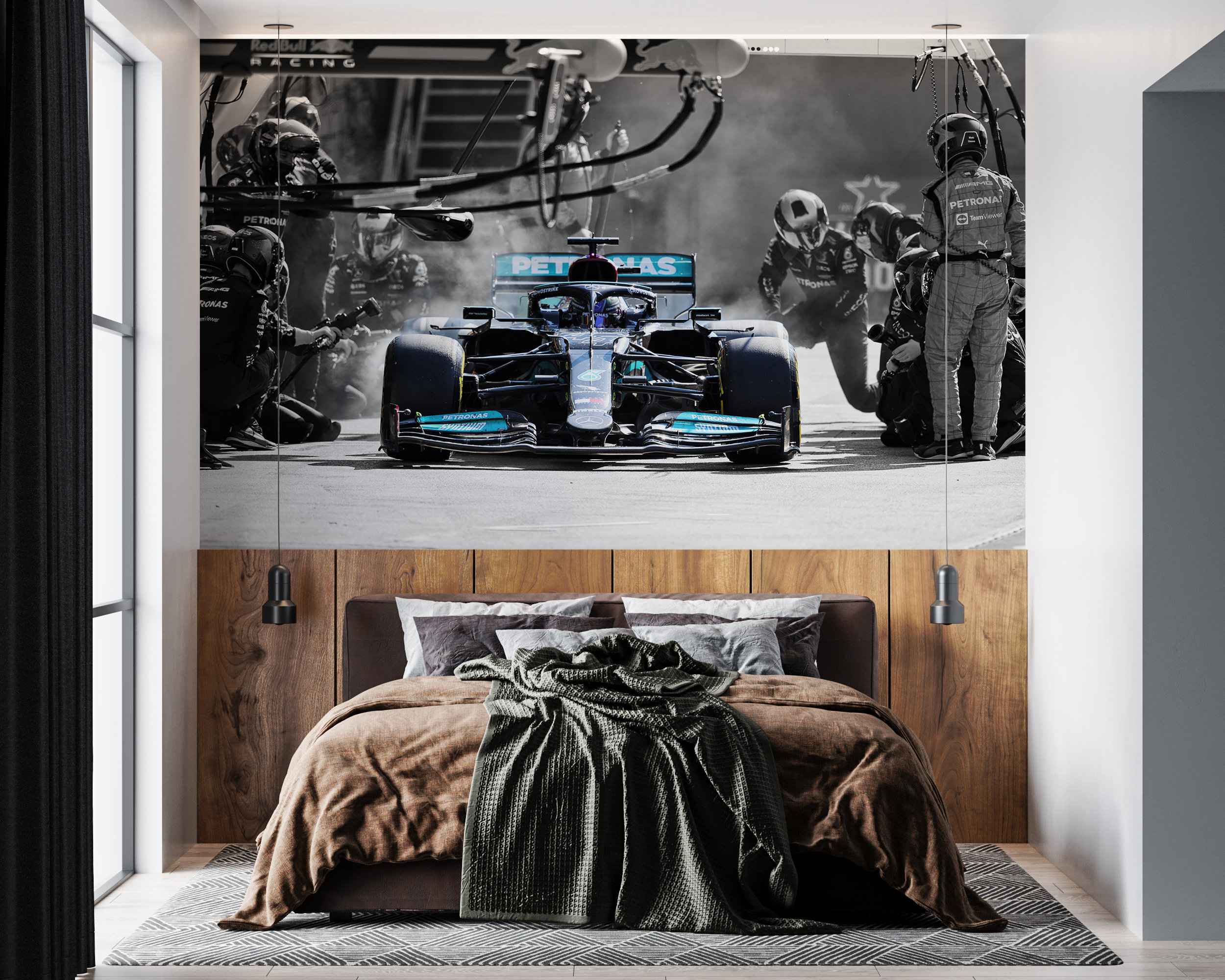 F1 Wall Paper, Lewis Hamilton Art, Pits Wall Paper, Man Cave Paper Art ...