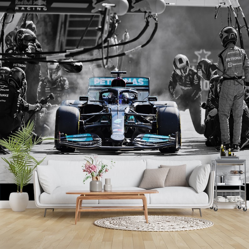 F1 Wall Paper, Lewis Hamilton Art, Pits Wall Paper, Man Cave Paper Art ...