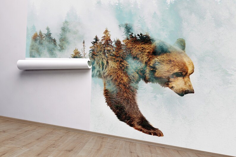 Papercraft 3D Animal Paper Craft Loft Mural Abstract Forest - Etsy