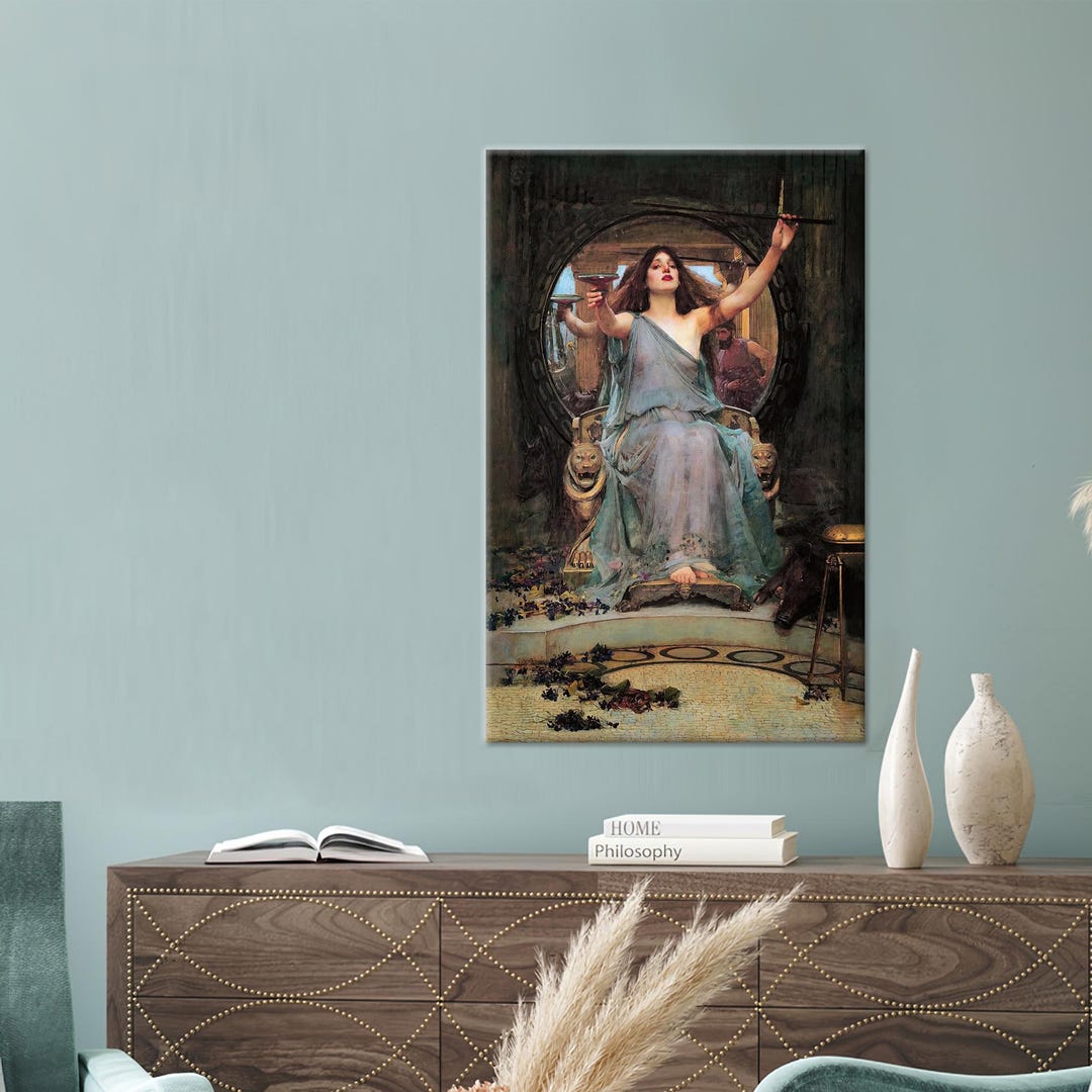 Circe Offering the Cup to Ulysses Art Glass, John William Waterhouse ...