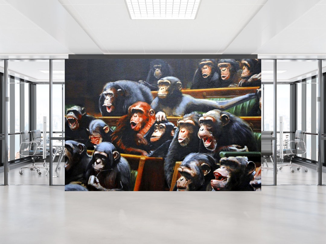 Monkey Senators Art, Monkey Wallpaper, Monkeys Parliament Art, Banksy ...