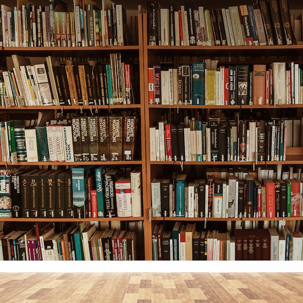3d Library Wallpaper Mural - Etsy