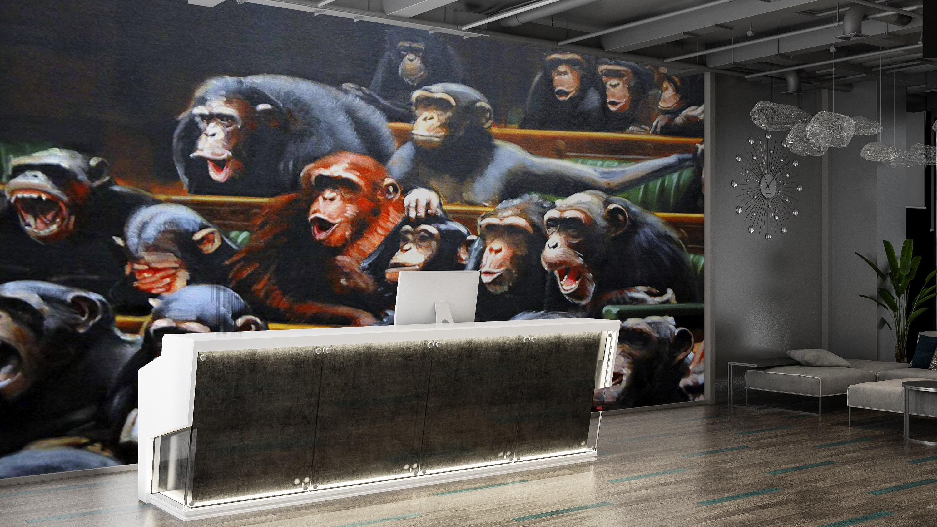 Monkey Senators Art Monkey Wallpaper Monkeys Parliament Art - Etsy