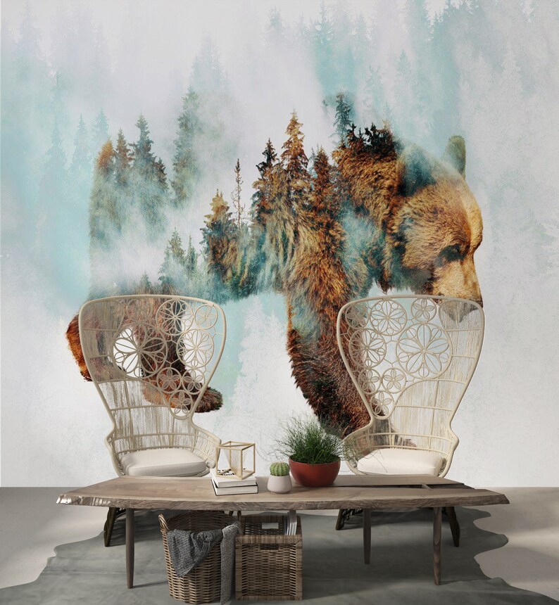 Papercraft 3D Animal Paper Craft Loft Mural Abstract Forest - Etsy