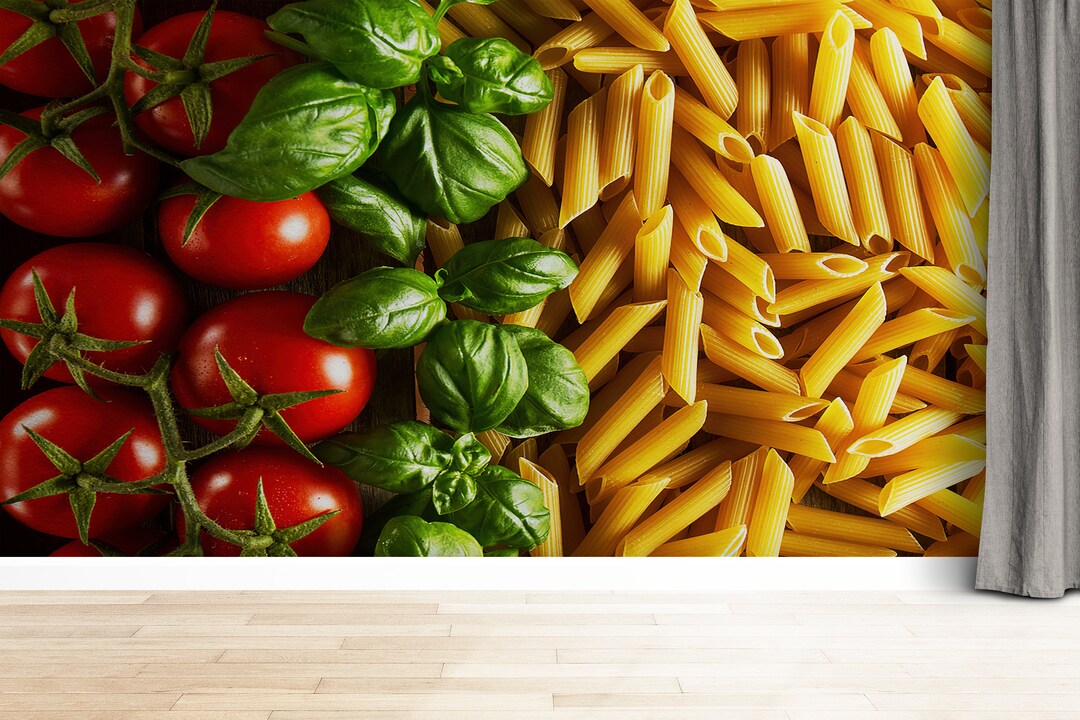 Italian Pasta Wall Mural: 3D Papercraft Peel and Stick Wallpaper - Etsy