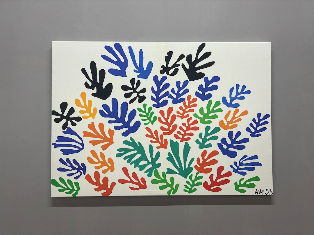 Henri Matisse Canvas Art: Colorful Leaf Pop Art - Etsy