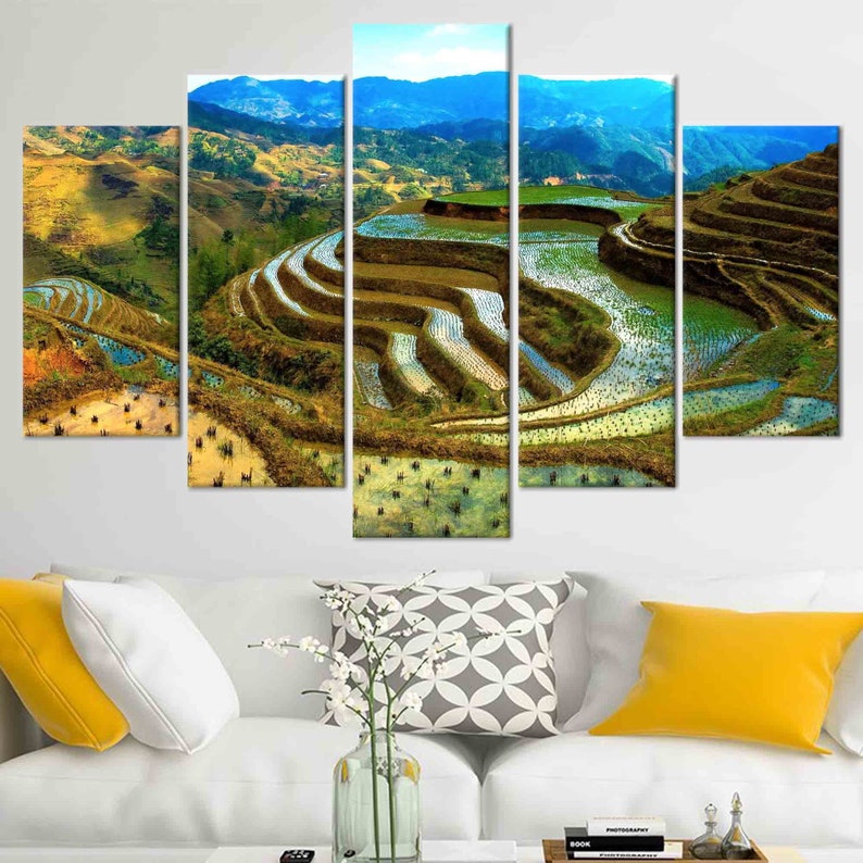 Banaue Rice Terraces Print: Philippines View Art, Nature Canvas Decor ...
