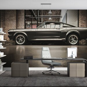 Ford Mustang Wallpaper Mural: Retro American Car, Self Adhesive - Etsy