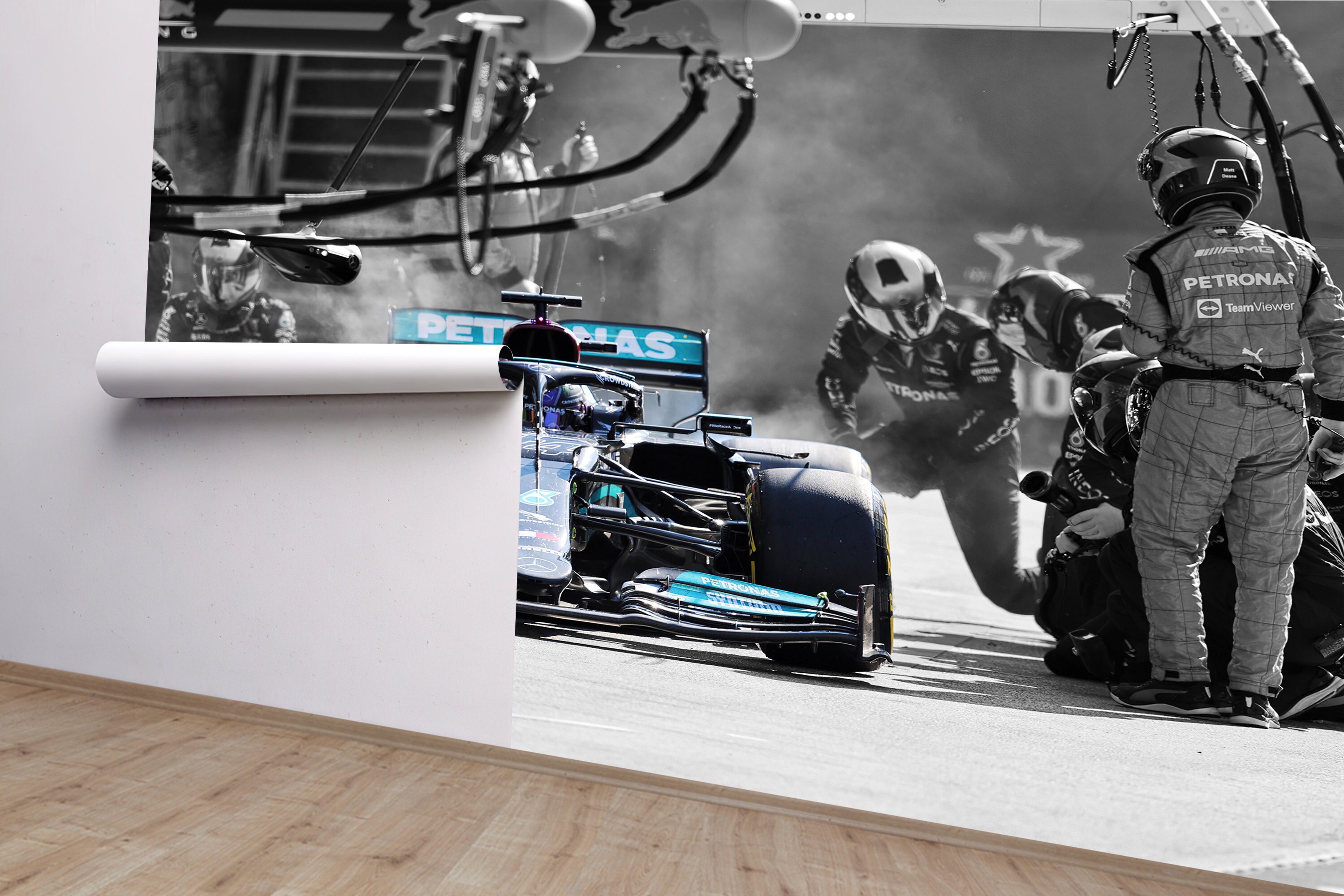F1 Wall Paper, Lewis Hamilton Art, Pits Wall Paper, Man Cave Paper Art ...