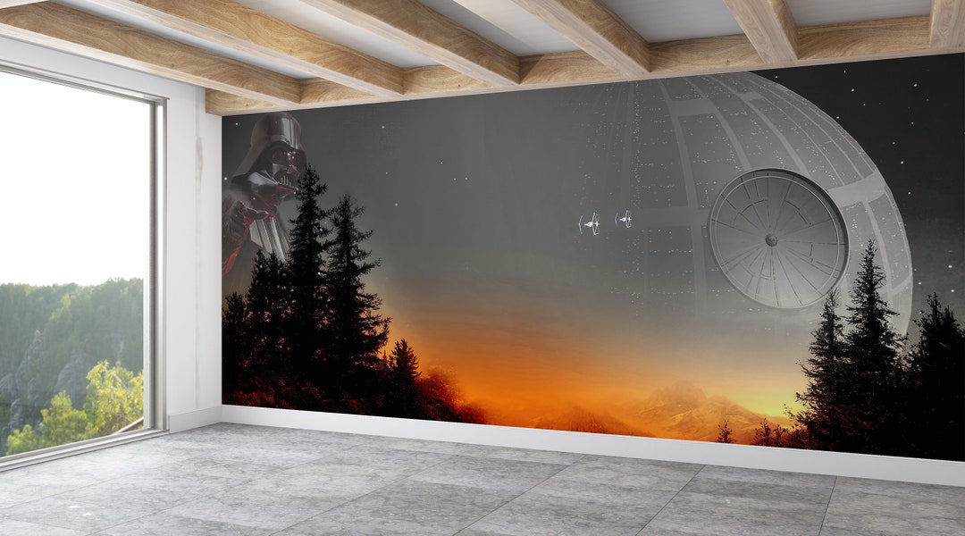 Star Wars Forest Landscape Wallpaper Mural: Peel and Stick - Etsy