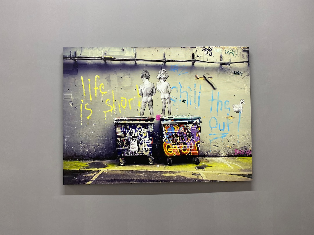Banksy Peeing Boys Wall Decor, Banksy Boy Wall Art, Graffiti Wall Art ...