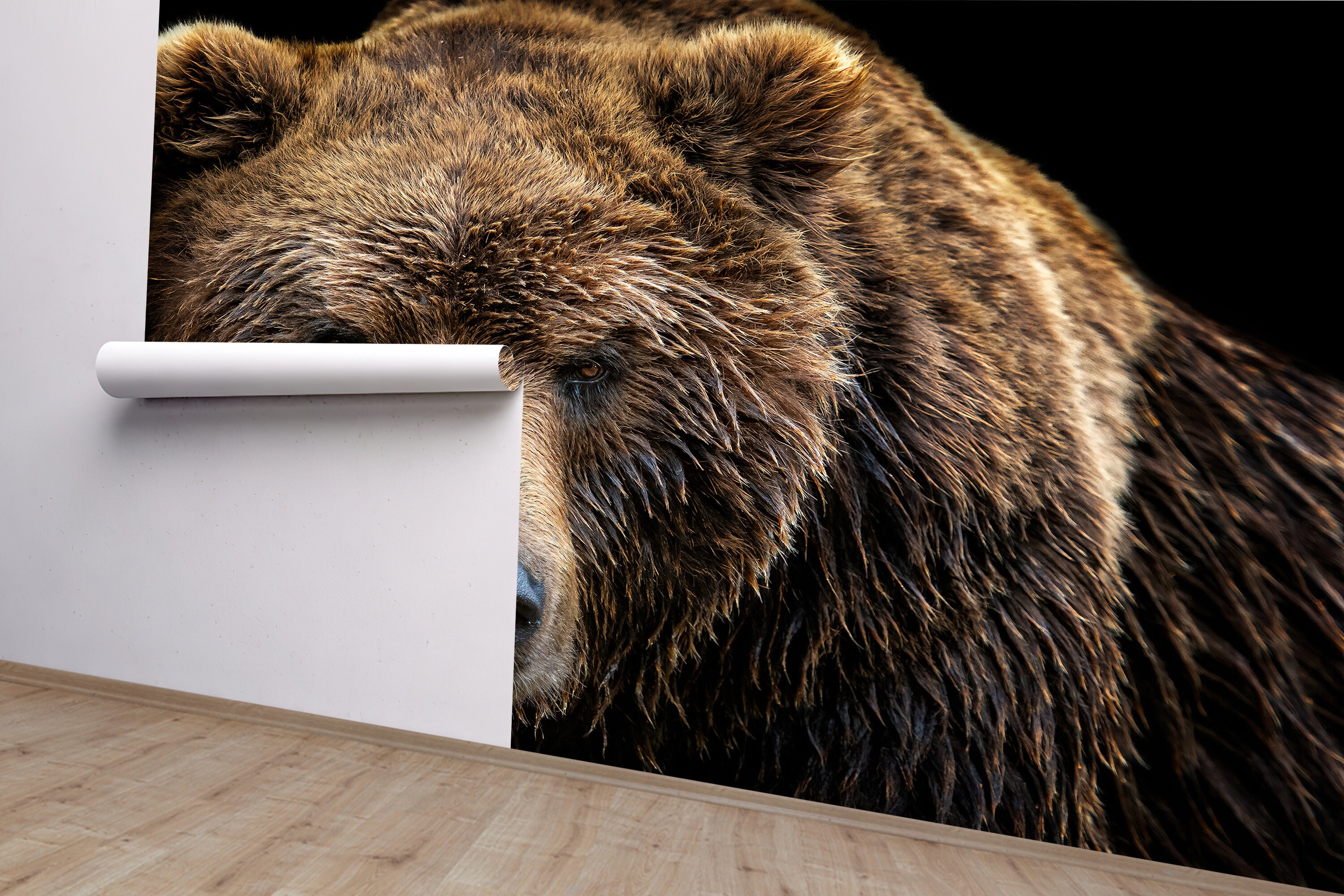 Brown Bear Paper Art 3D Wall Mural Farmhouse Wall Painting - Etsy