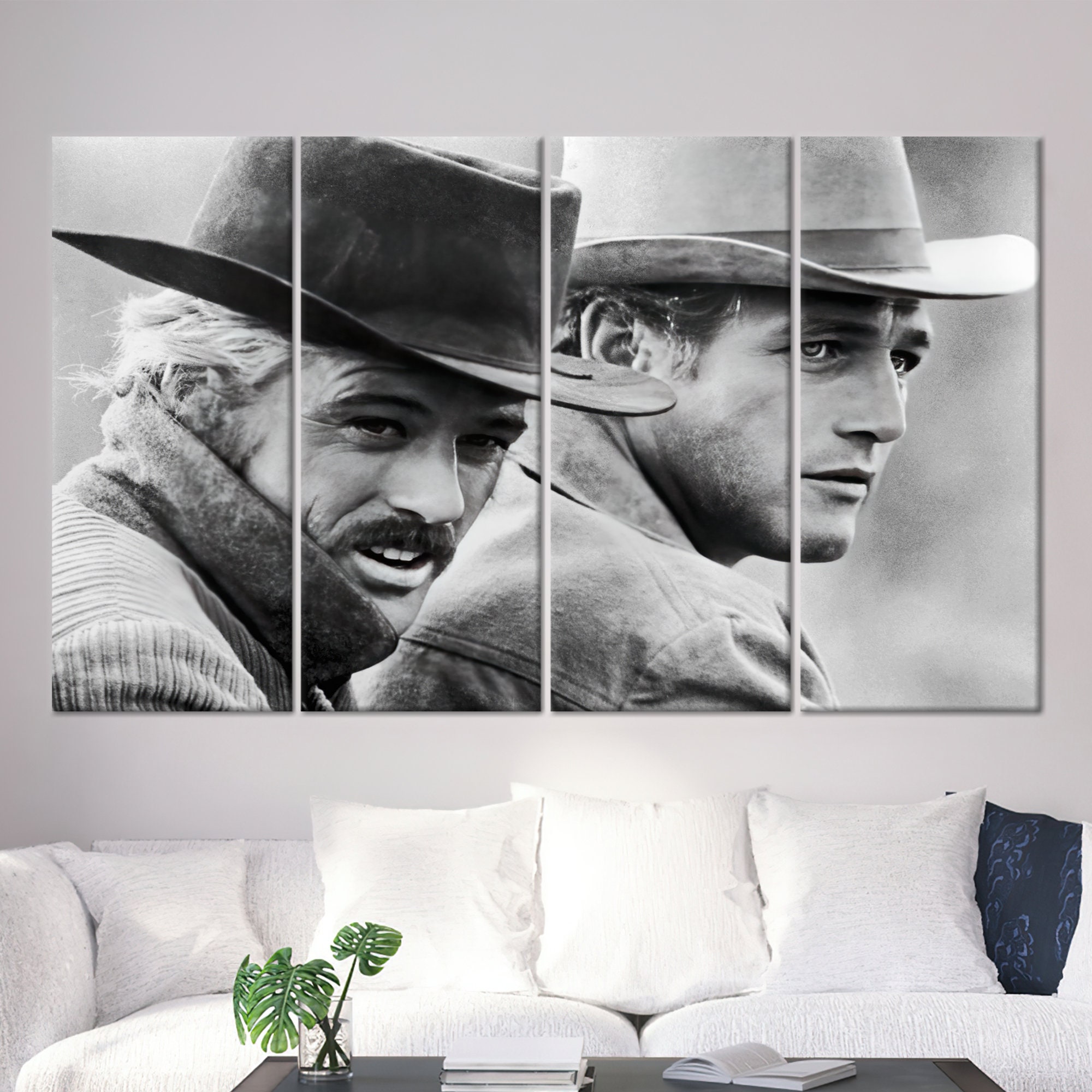 Butch Cassidy & Sundance Kid Art: Modern Framed Canvas or Glass - Etsy