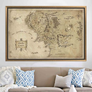 Antique Map Art, Map Wall Decoration, Movie Map Glass Art Wall Decor ...