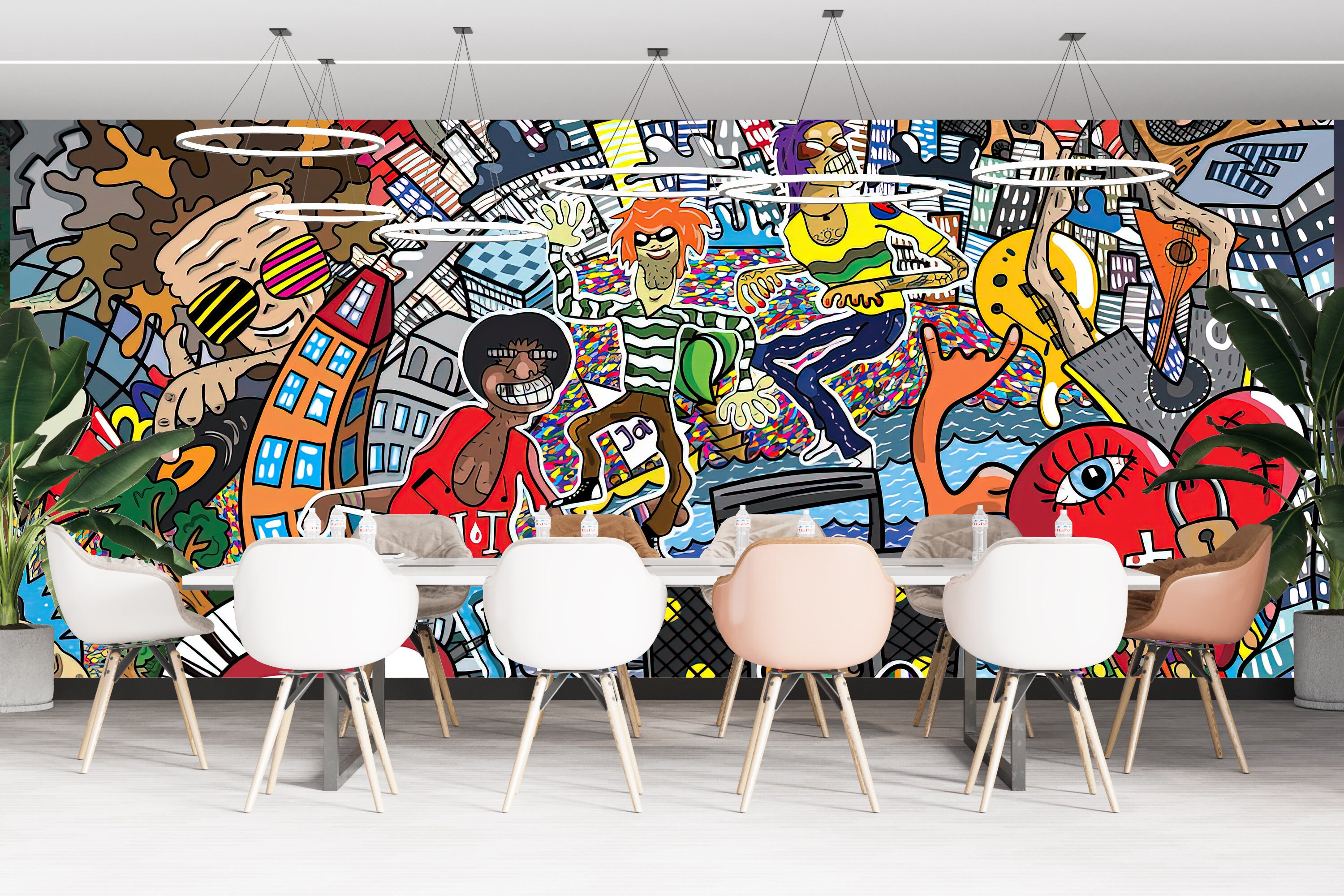 Graffiti Wall Paper Colorful Graffiti Wall Painting Colorful - Etsy