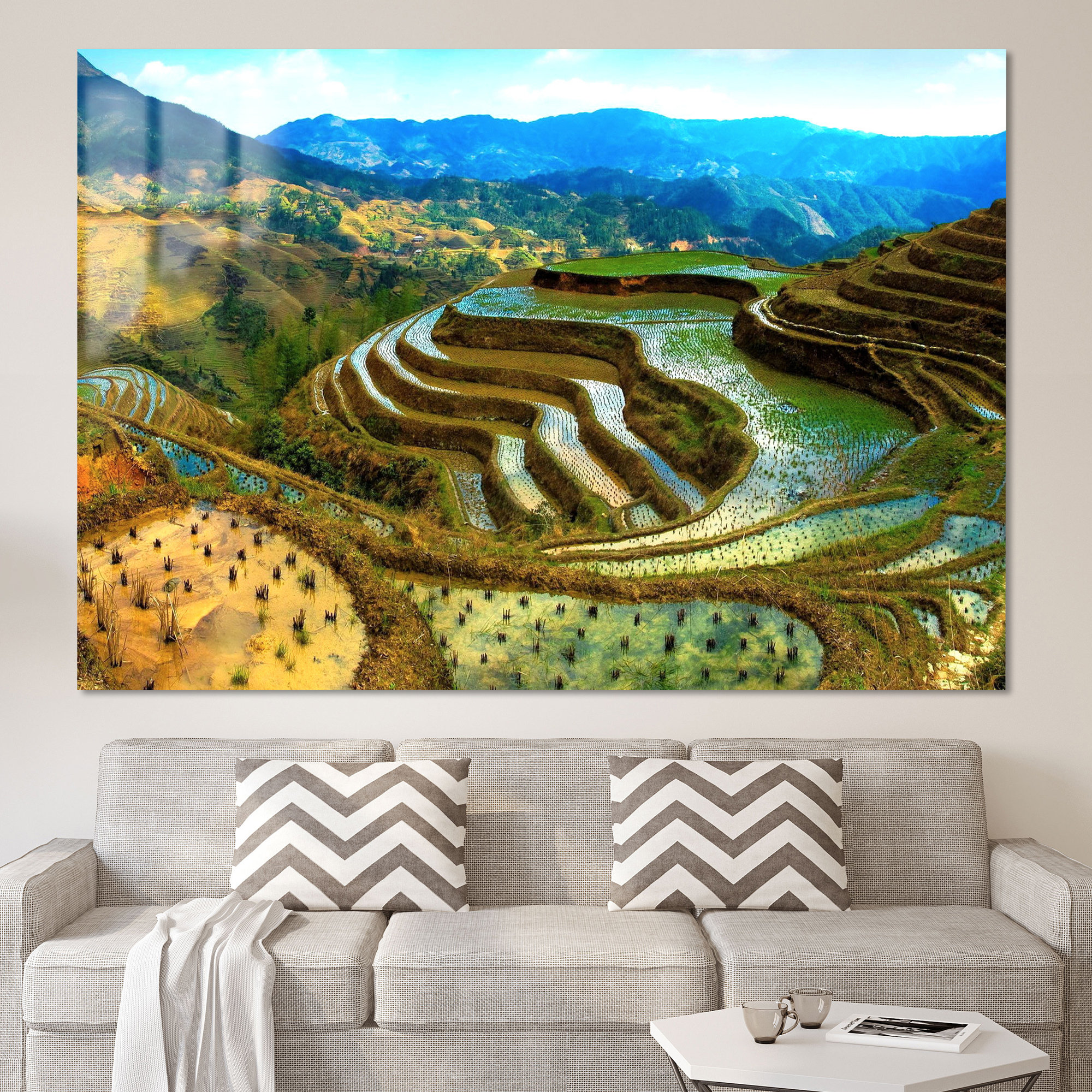 Banaue Rice Terraces Print: Philippines View Art, Nature Canvas Decor ...