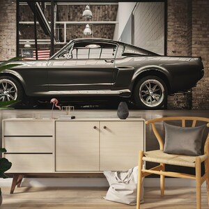Ford Mustang Wallpaper Mural: Retro American Car, Self Adhesive - Etsy