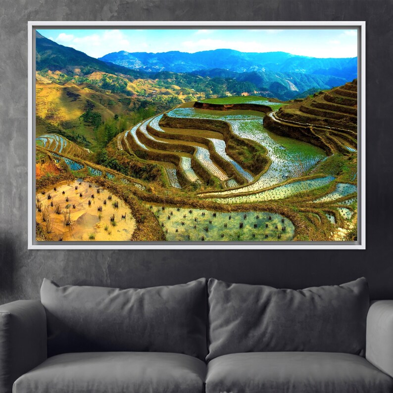 Banaue Rice Terraces Print: Philippines View Art, Nature Canvas Decor ...