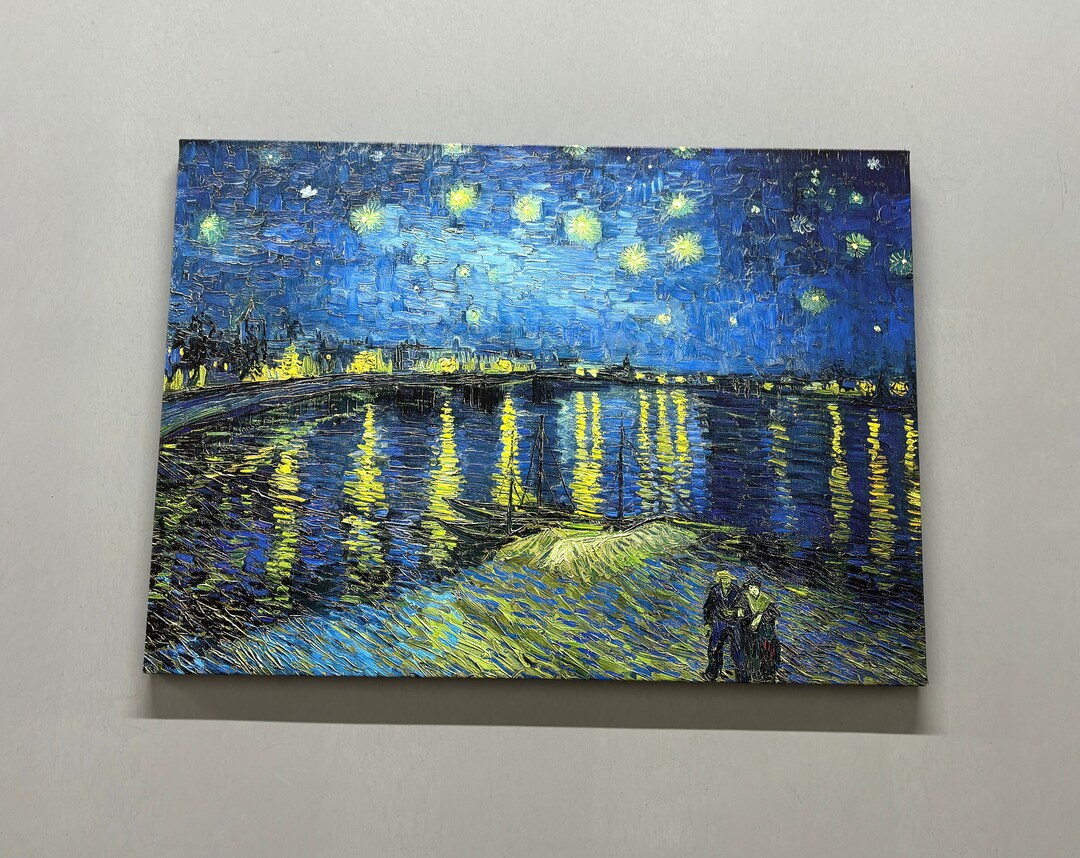Van Gogh Starry Night Over the Rhone Canvas Art: Stained Glass Print - Etsy