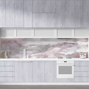 Pink and Gray Marble Wall Mural, Wall Decorations, Pink Wall Art, Pink ...