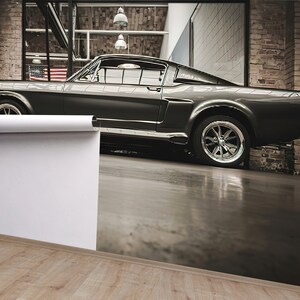Ford Mustang Wallpaper Mural: Retro American Car, Self Adhesive - Etsy