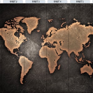 Abstract World Map Digital Paper, Wall Decals Murals, Office Wall ...