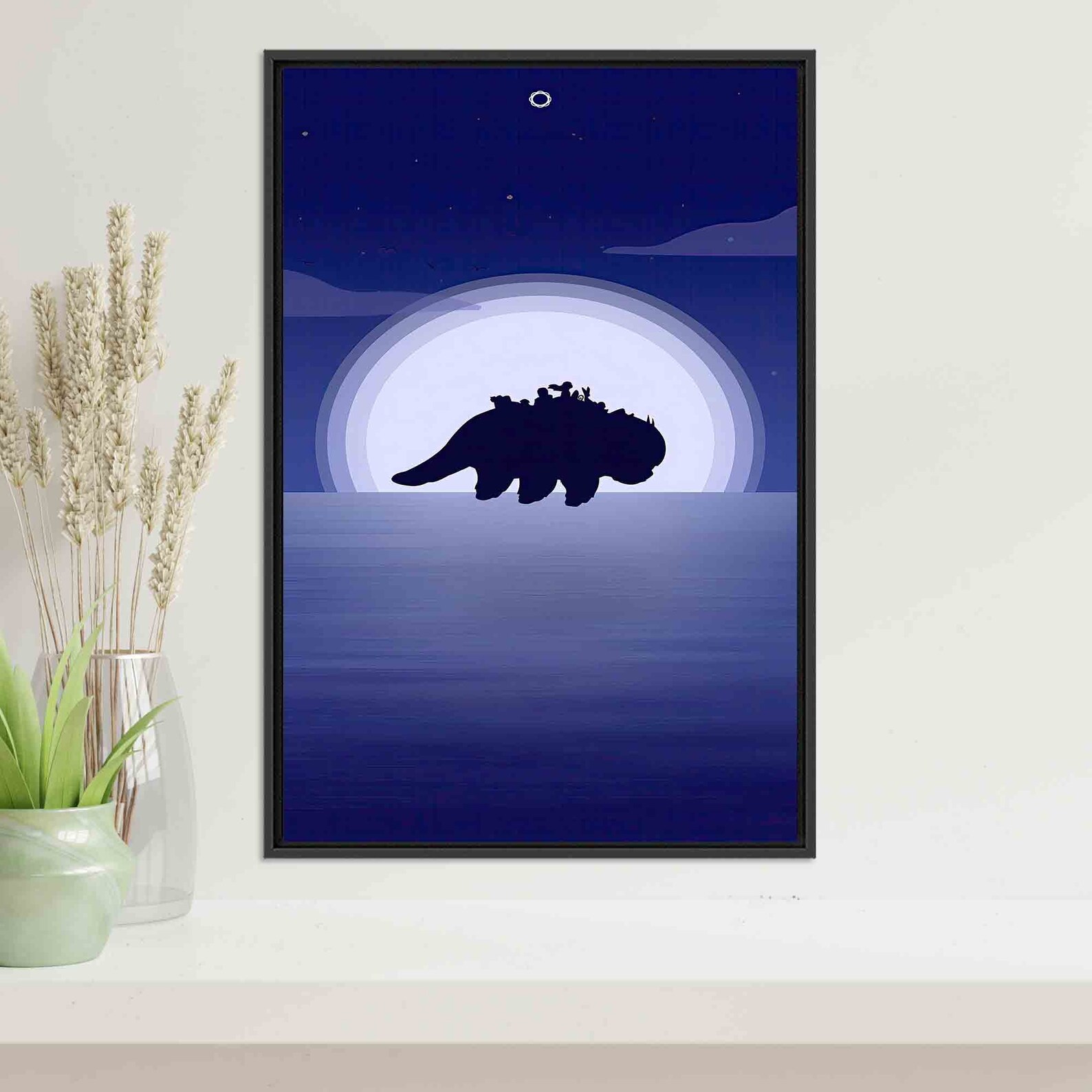 Appa Anime Tempered Glass Wall Art: Modern Home Decor - Etsy