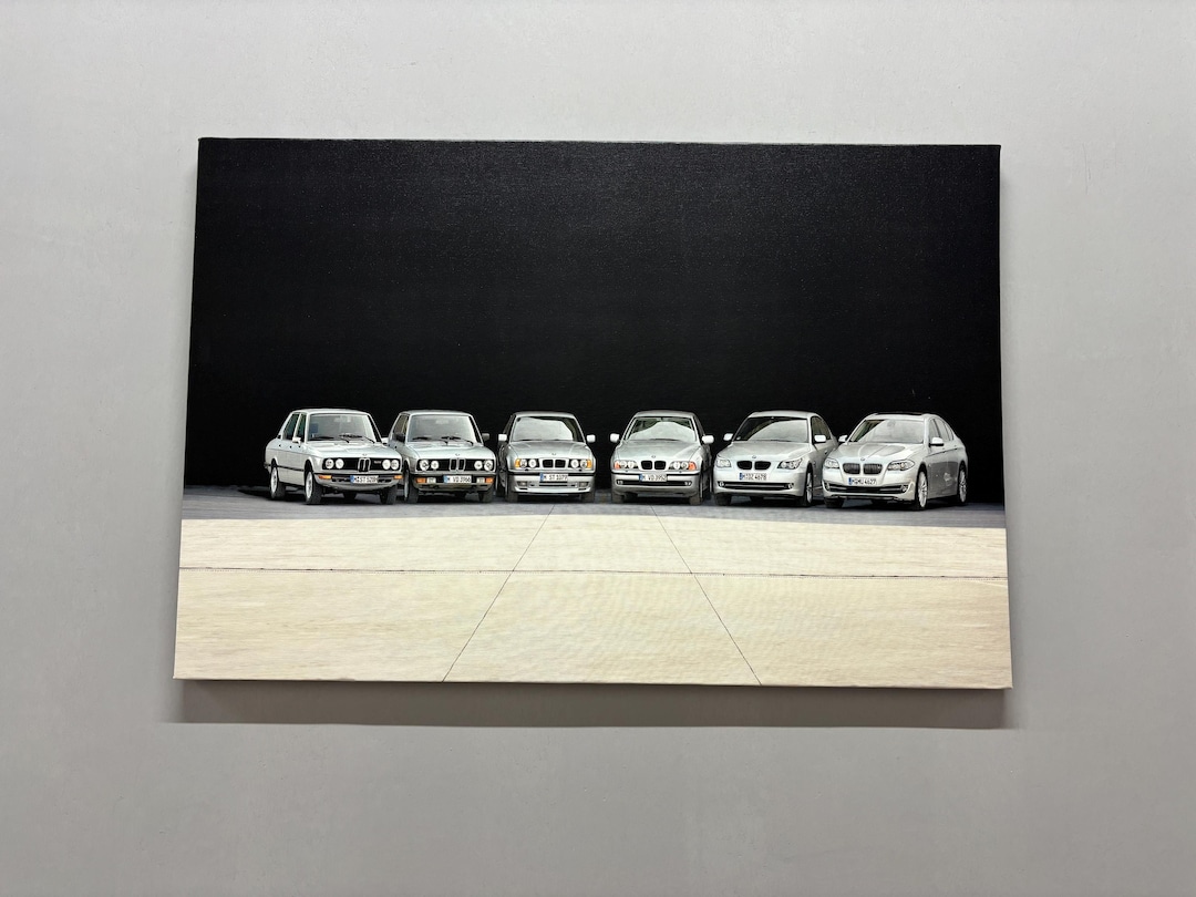 BMW 5 Series Evolution Car Canvas Art, Garage Decor - Etsy