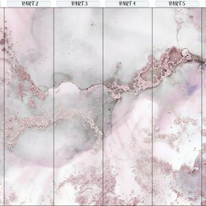 Pink and Gray Marble Wall Mural, Wall Decorations, Pink Wall Art, Pink ...