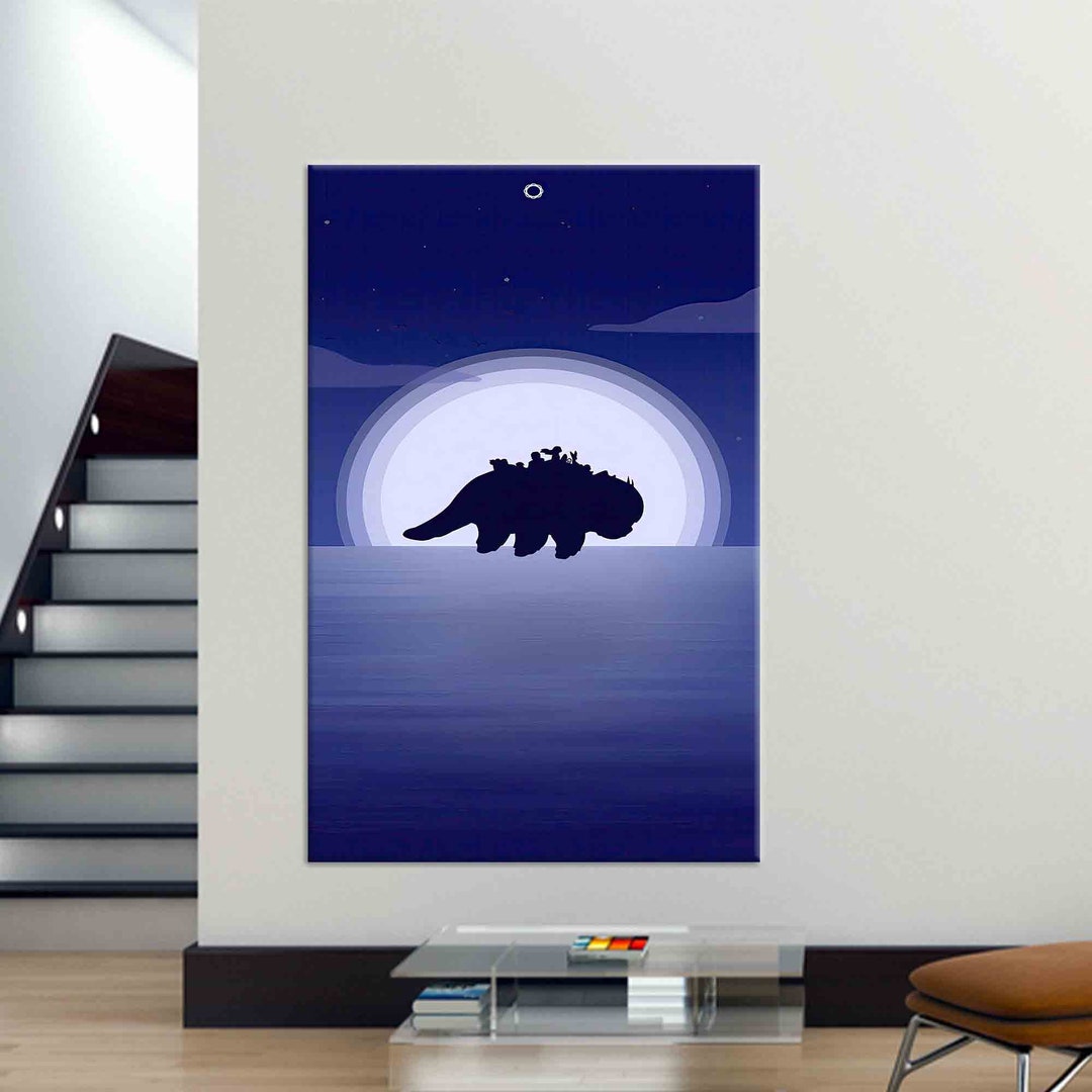 Appa Anime Tempered Glass Wall Art: Modern Home Decor - Etsy