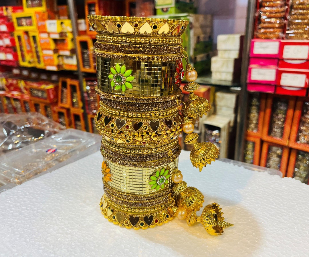 Handmade Heavy Work Designer Indian Bangles, Rajputi Marwari Chuda ...